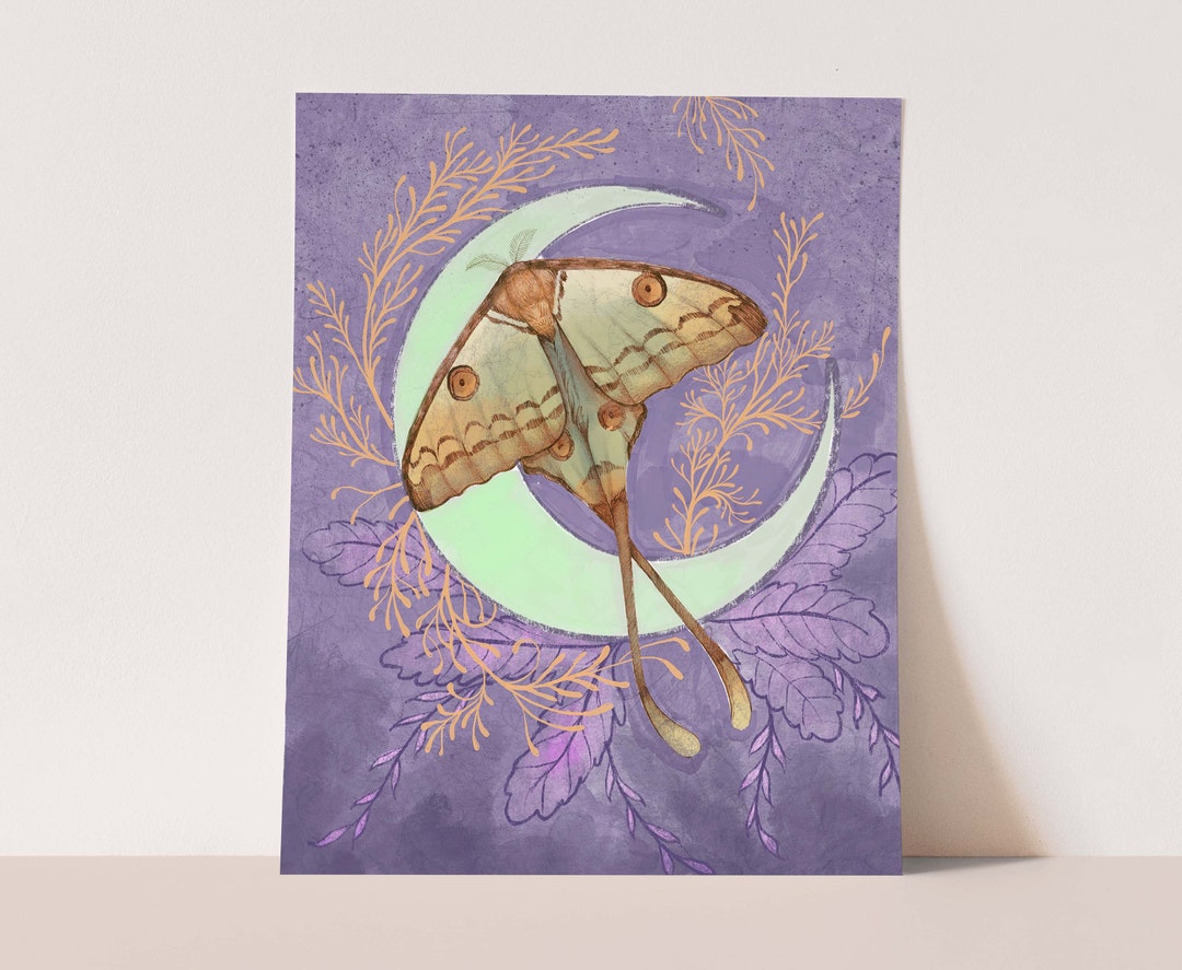 Mystical Comet Moth Printable Wall Art, Instant Download 8x10, 11x14 ...