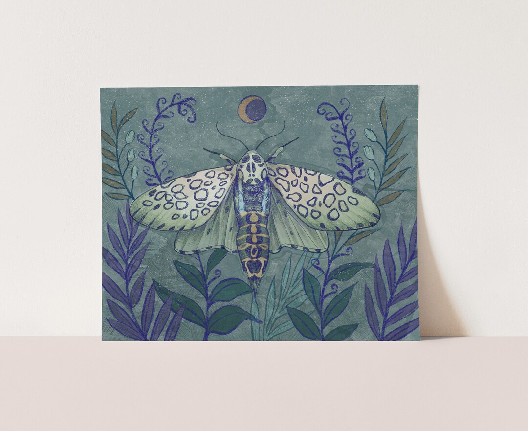 Leopard Moth Art Print, Mystical Insect Home Decor (digital Download ...