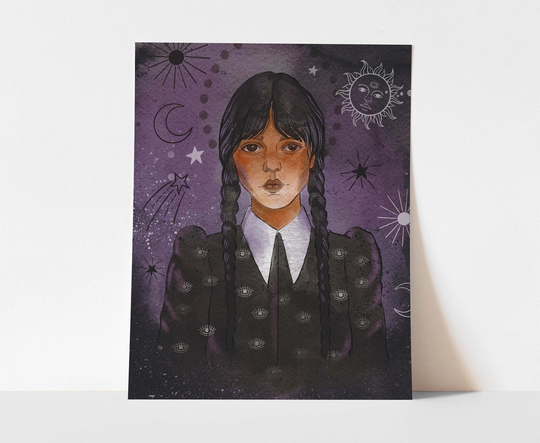 Wednesday Addams Printable Wall Art, Wednesday Art Print, Instant ...