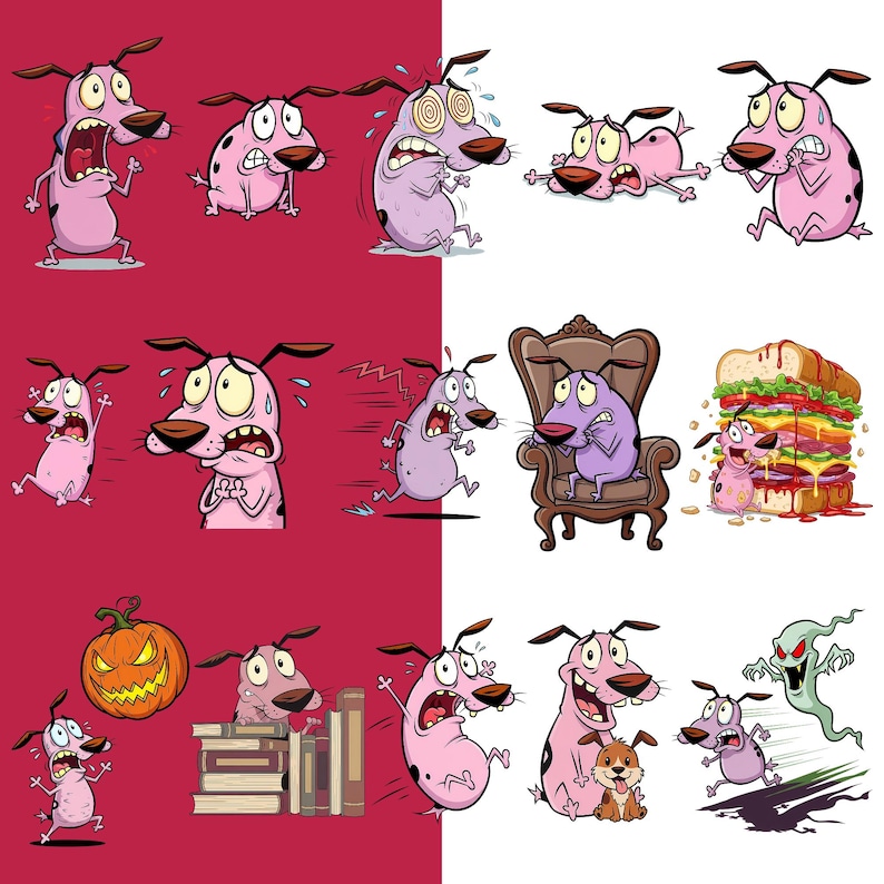 Courage the Cowardly Dog Clipart PNG Pack - Cartoon Network Art ...