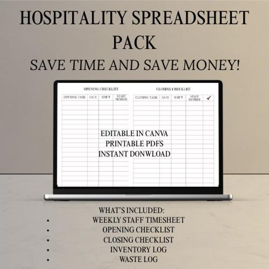 Hospitality Operations Templates | Restaurant Management Checklists ...