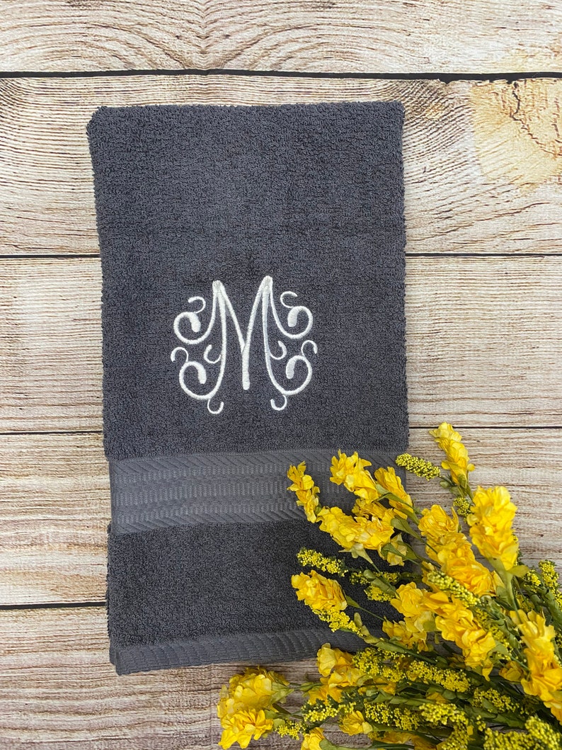 Fancy Initial Hand Towel Personalized Hand Towels Hand - Etsy