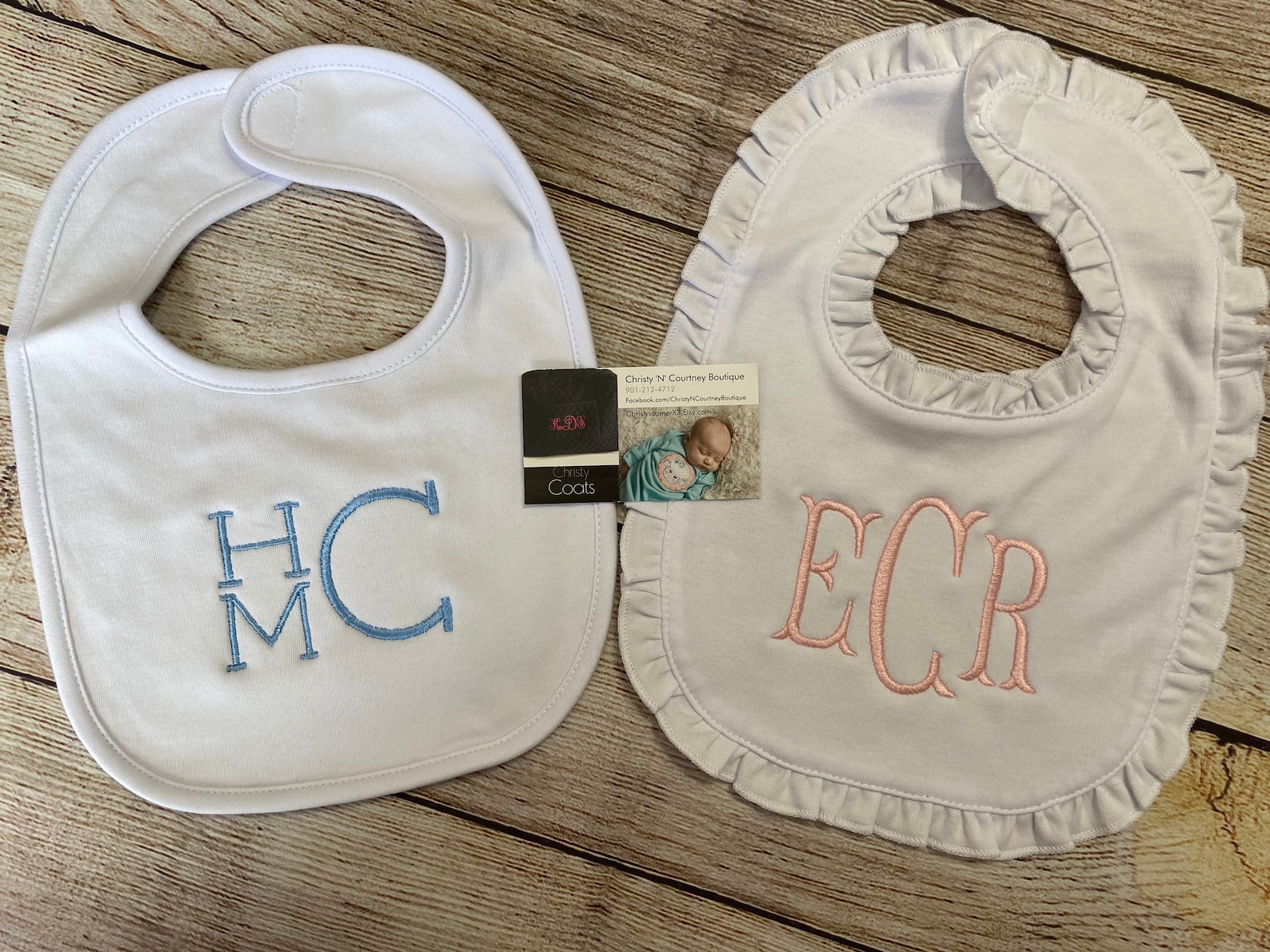 Baby Monogram, Baby Personalized Embroidery Bib, Baby Girl Shower Gift ...