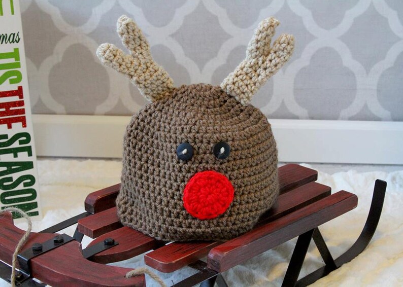 Reindeer Beanie Boutique Christmas Holiday Deer Winter Soft | Etsy