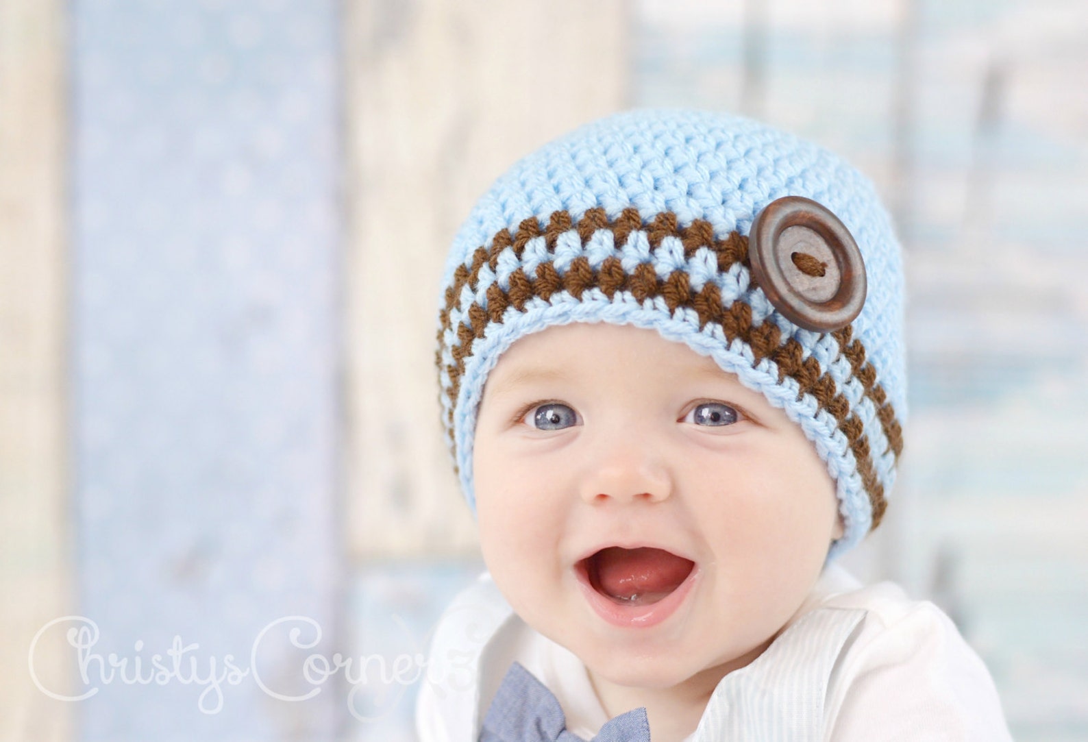 Crochet Button Hat Crochet Striped Hat Striped Baby Hat - Etsy