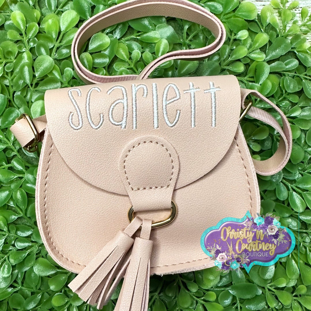 Personalized Girl’s Strap Purse, Monogrammed Crossbody Bag, Monogram ...