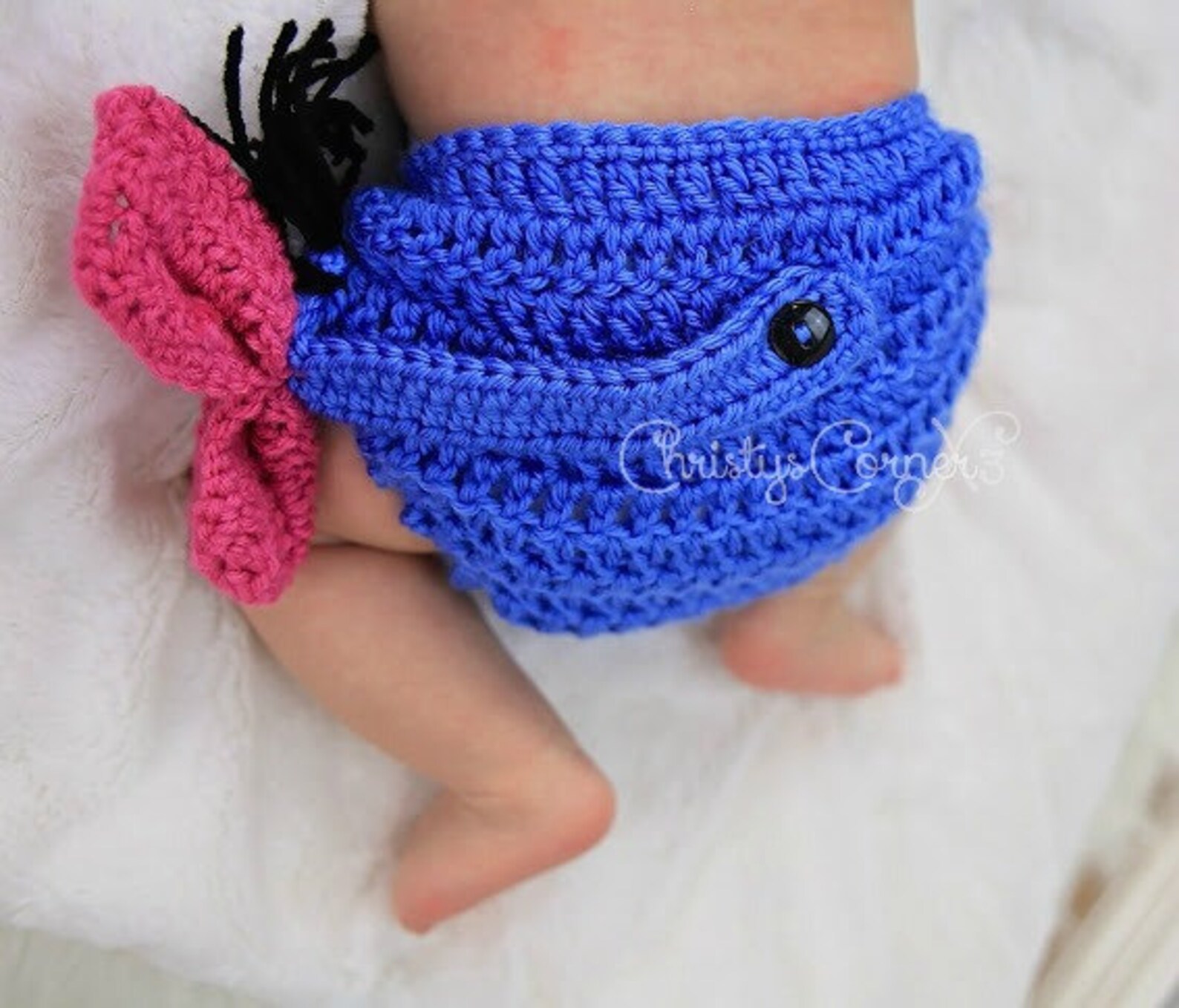 Gloomy Donkey Crochet Baby Hat and Diaper Cover Costume Photo Prop ...