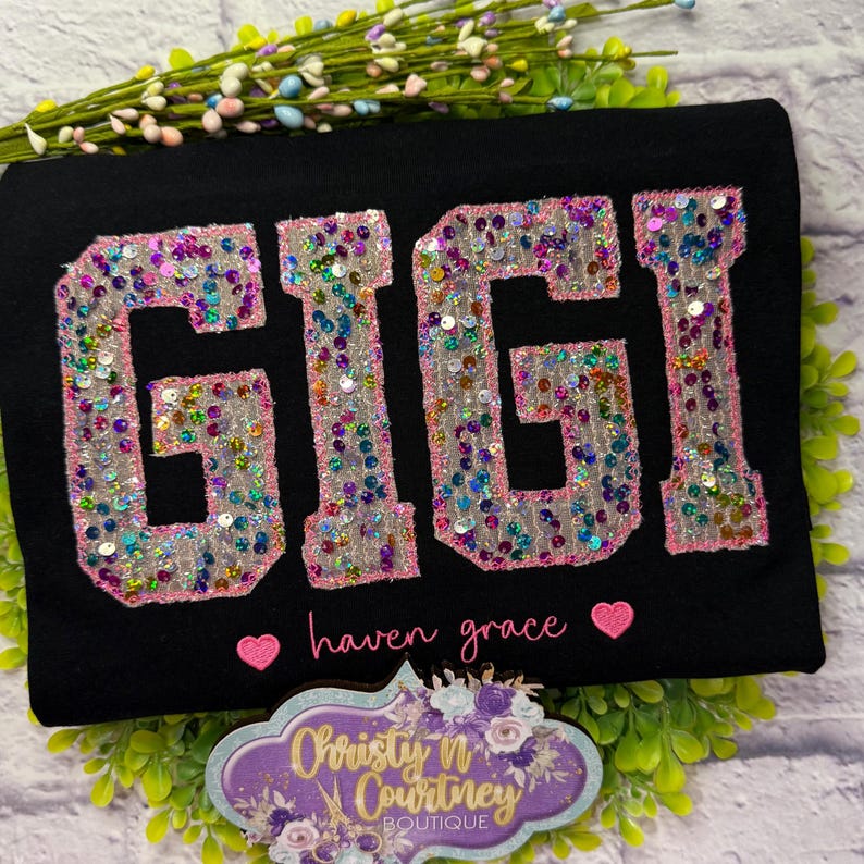 Sparkle Custom Name Shirt, Personalized Gigi Shirt, Gigi Shirt With ...