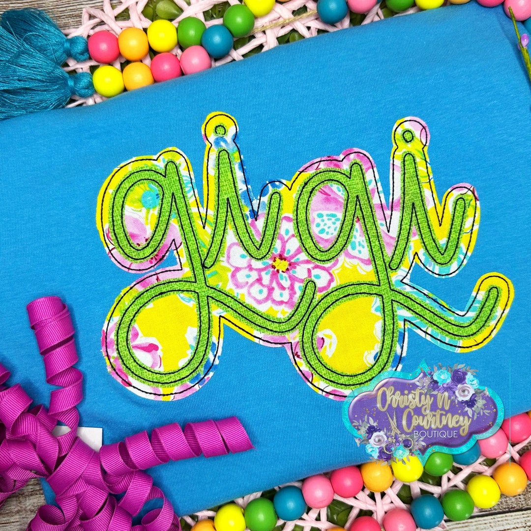 Appliqué Name Shirt, Gigi Shirt, Gigi Personalized Shirt, Gigi ...