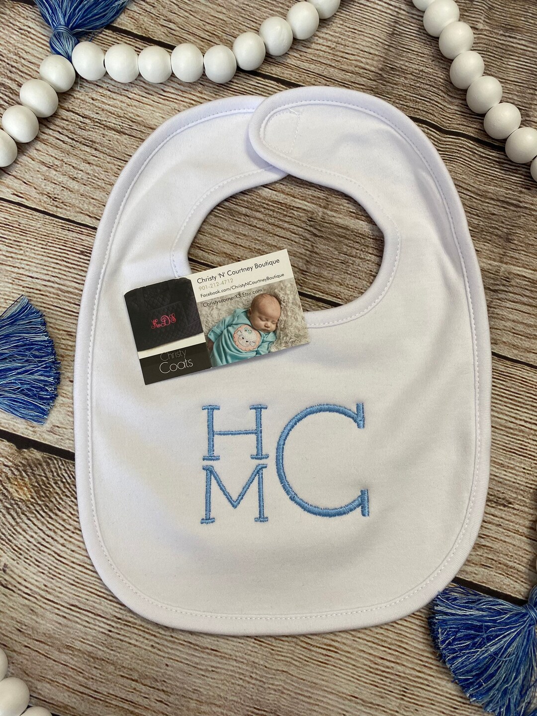Baby Monogram, Baby Personalized Embroidery Bib, Baby Boy Shower Gift ...