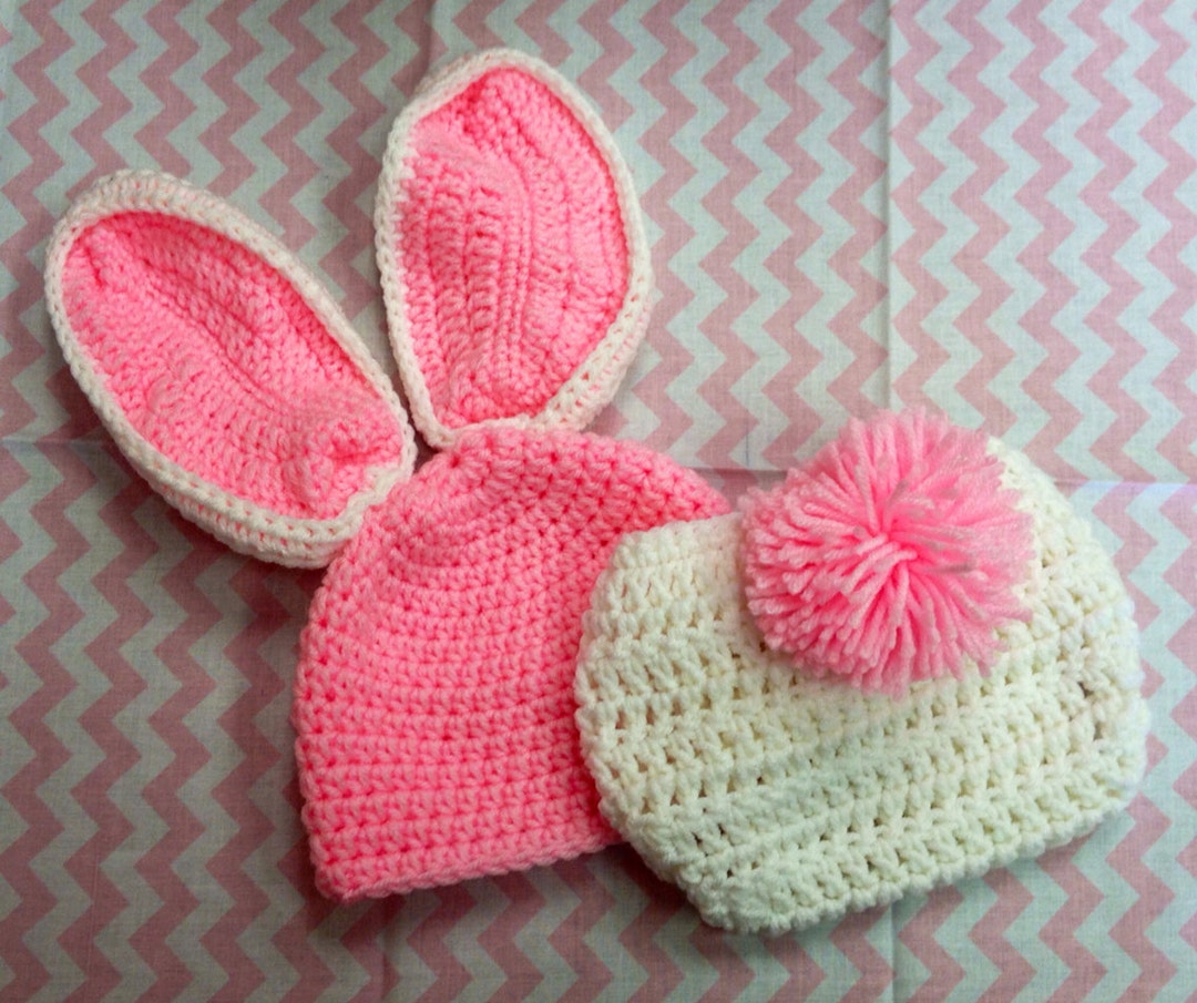 Pink and White Bunny Outfit - Photography Prop - Bunny Rabbit Ears ...