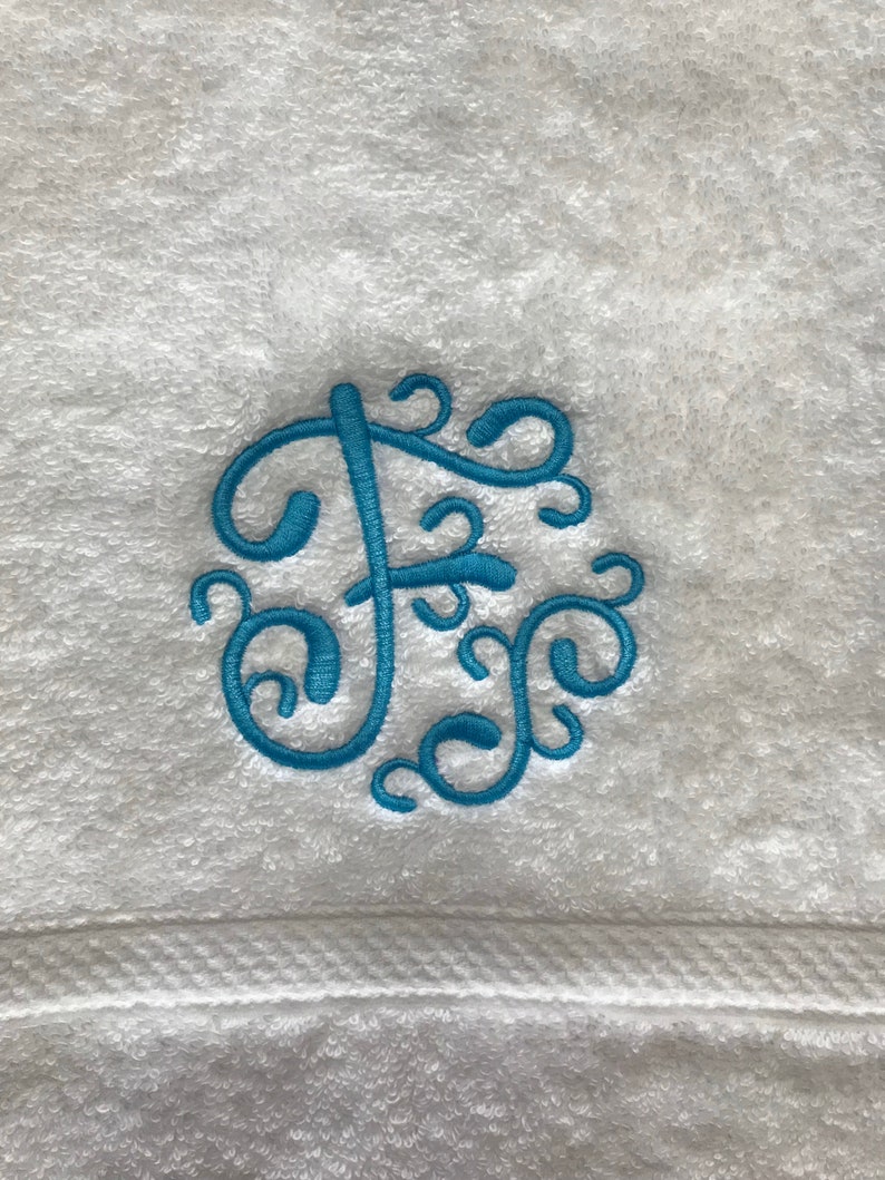 Fancy Initial Hand Towel Personalized Hand Towels Hand - Etsy
