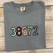 Your Zip Code T-shirt, Zip Code Numbers, Fabric Letter Graphic Tee, Zip ...