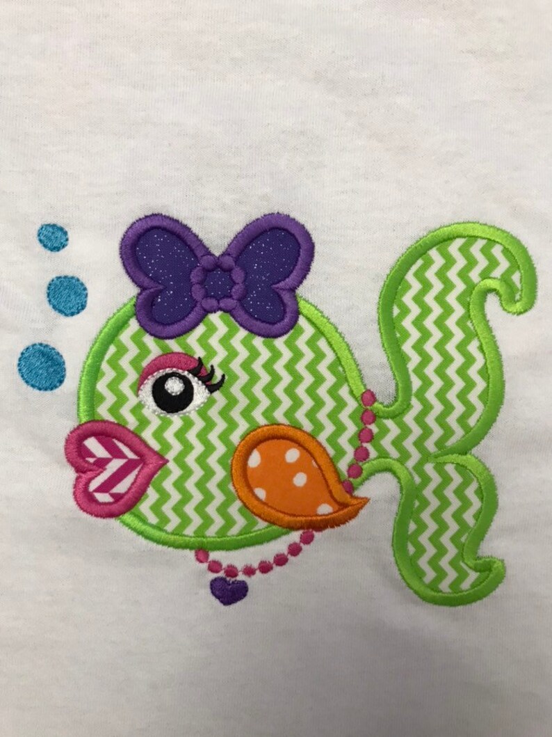 Fish Applique Tee Fish Appliqué Bodysuit Applique Shirt - Etsy