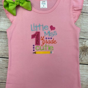 First Day of 1st Grade Shirt, First Day of School, Little Miss First ...
