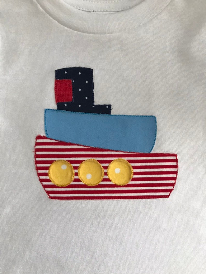 Tug Boat Tug Boat Applique Tug Boat Shirt Fishing Applique | Etsy