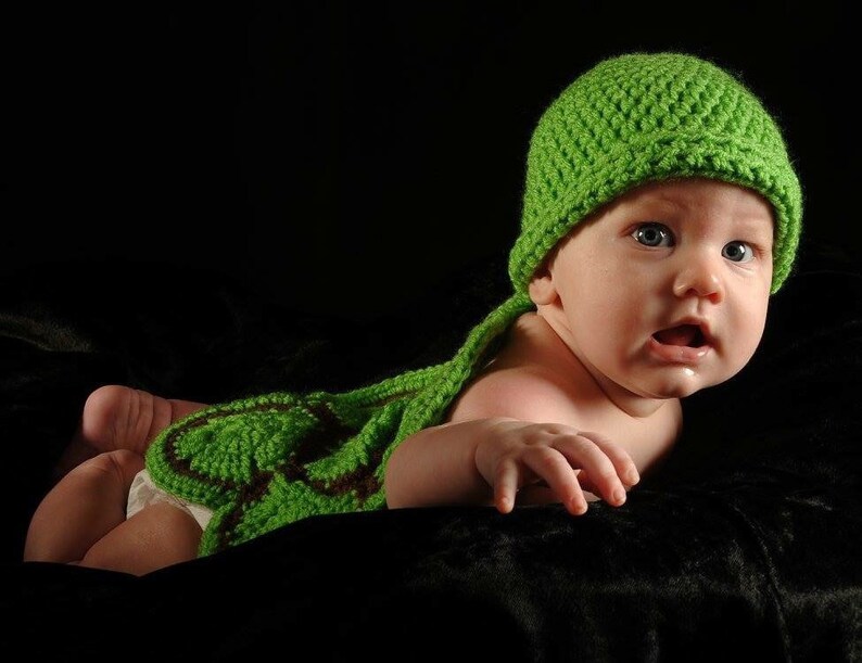 Cuddle Critter Cape Set - Hatchling Turtle Cape Set - Baby Crochet Hat ...