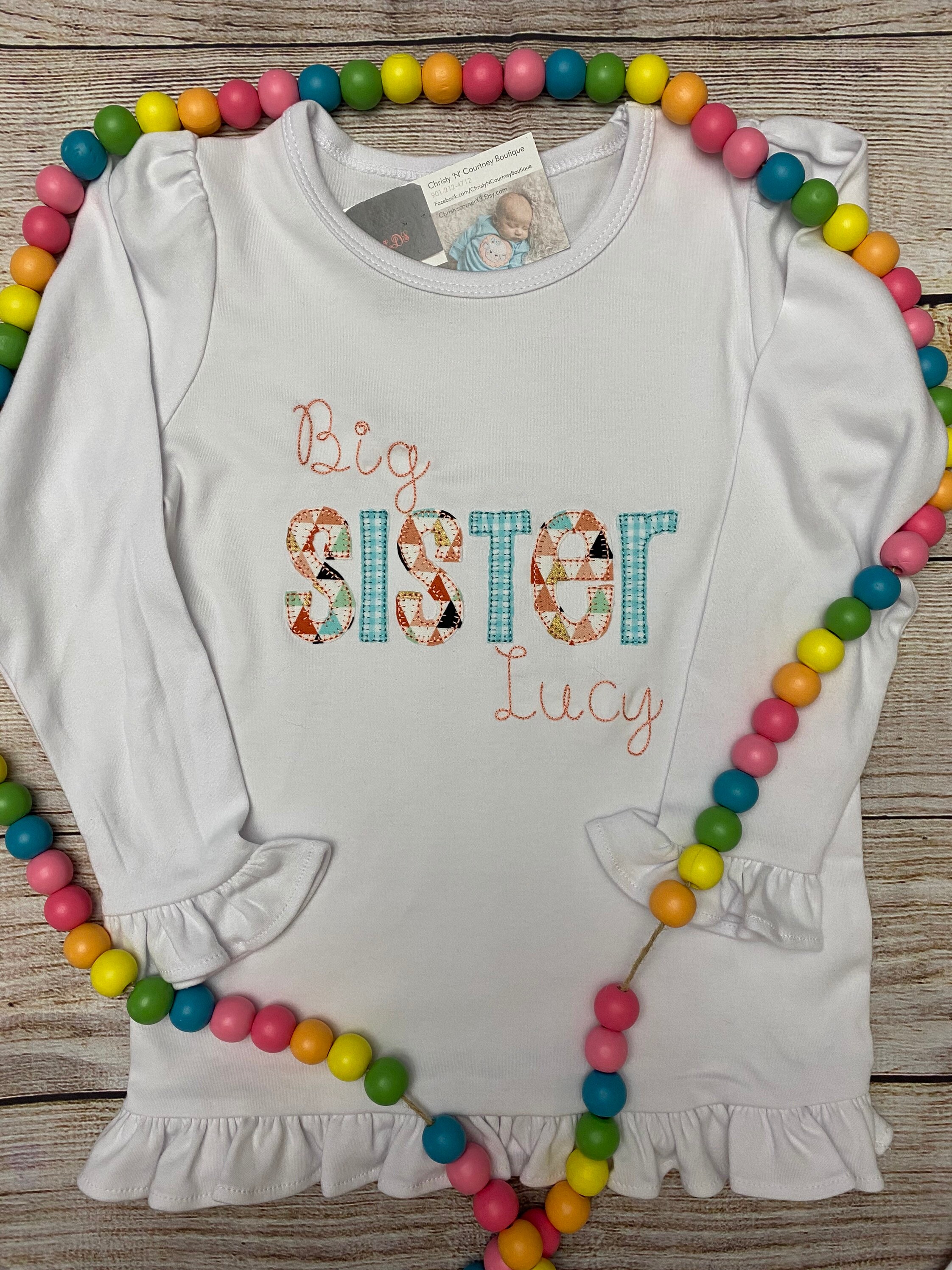 Sibling Shirts Monogrammed Personalized Sibling Outfits Big | Etsy