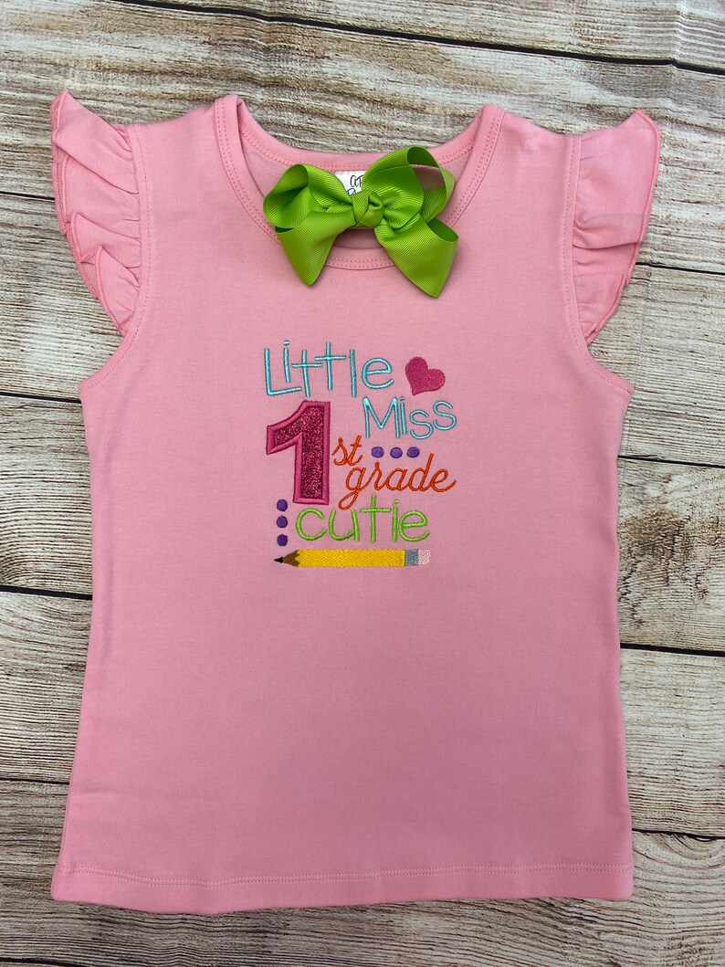 First Day of 1st Grade Shirt, First Day of School, Little Miss First ...