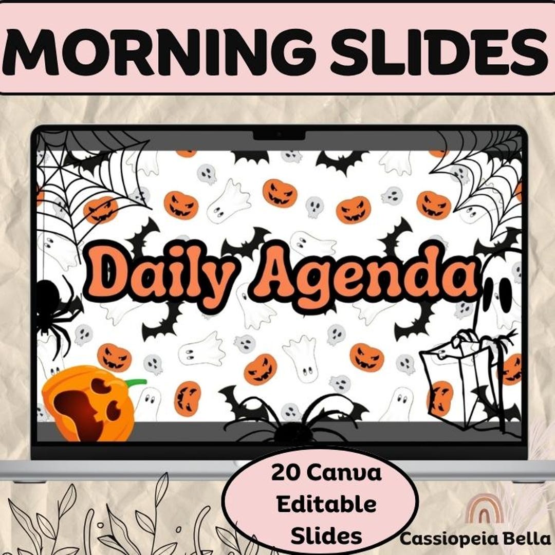 Halloween Morning Meeting Slides | Daily Classroom Routine | K–2 - Etsy