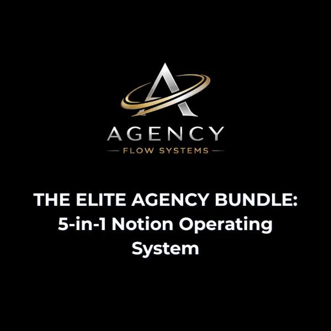 Agencyflow Systems Elite Bundle | 5-in-1 Notion Template (digital ...