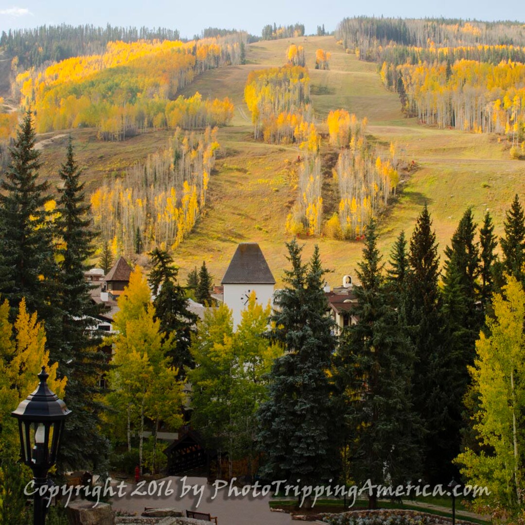 Vail Vail Village in Autumn Colorado Autumn Aspen Trees - Etsy