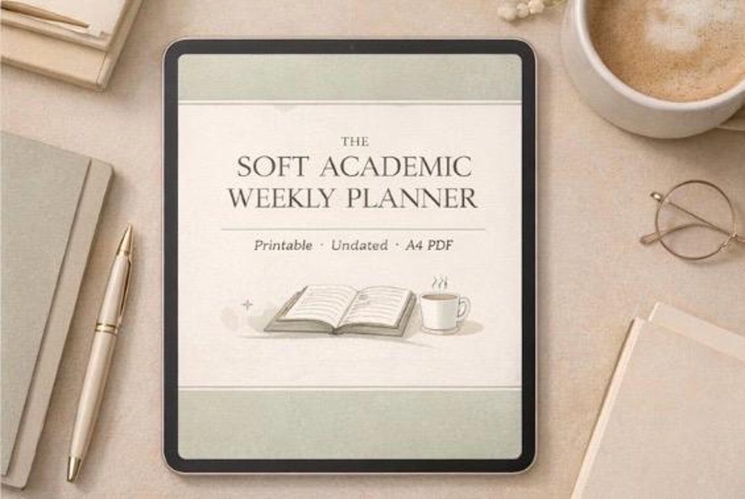 Soft Academic Weekly Planner Printable | A4 Student Planner PDF ...