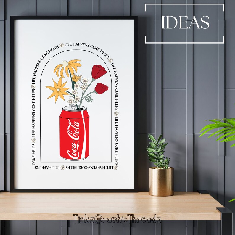 Cute Coke Clip Art – Life Happens Coke Helps Image With Wildflowers ...