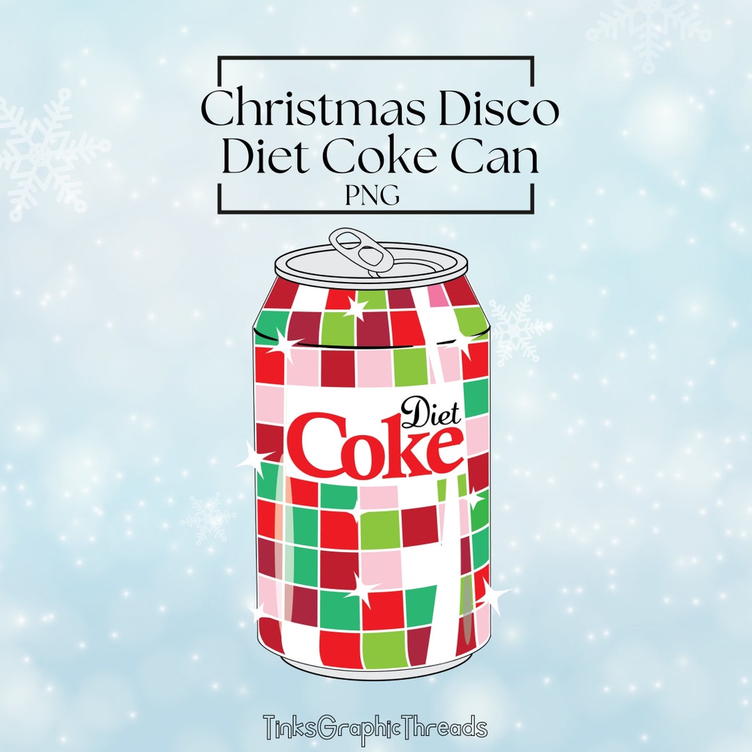 Christmas Colors Disco Can – holiday Diet Coke Can PNG – Coca Cola ...