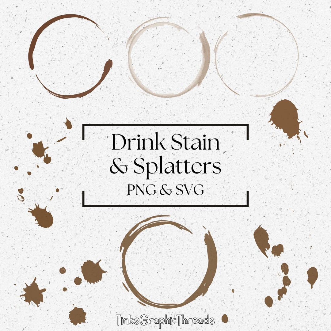 Coffee Stain Clipart Soda Ring PNG Ink Splatter Overlay Soda Pop Grunge ...