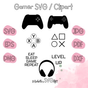 Video Game SVG Kids Gamers Room Level up Gamer Video - Etsy