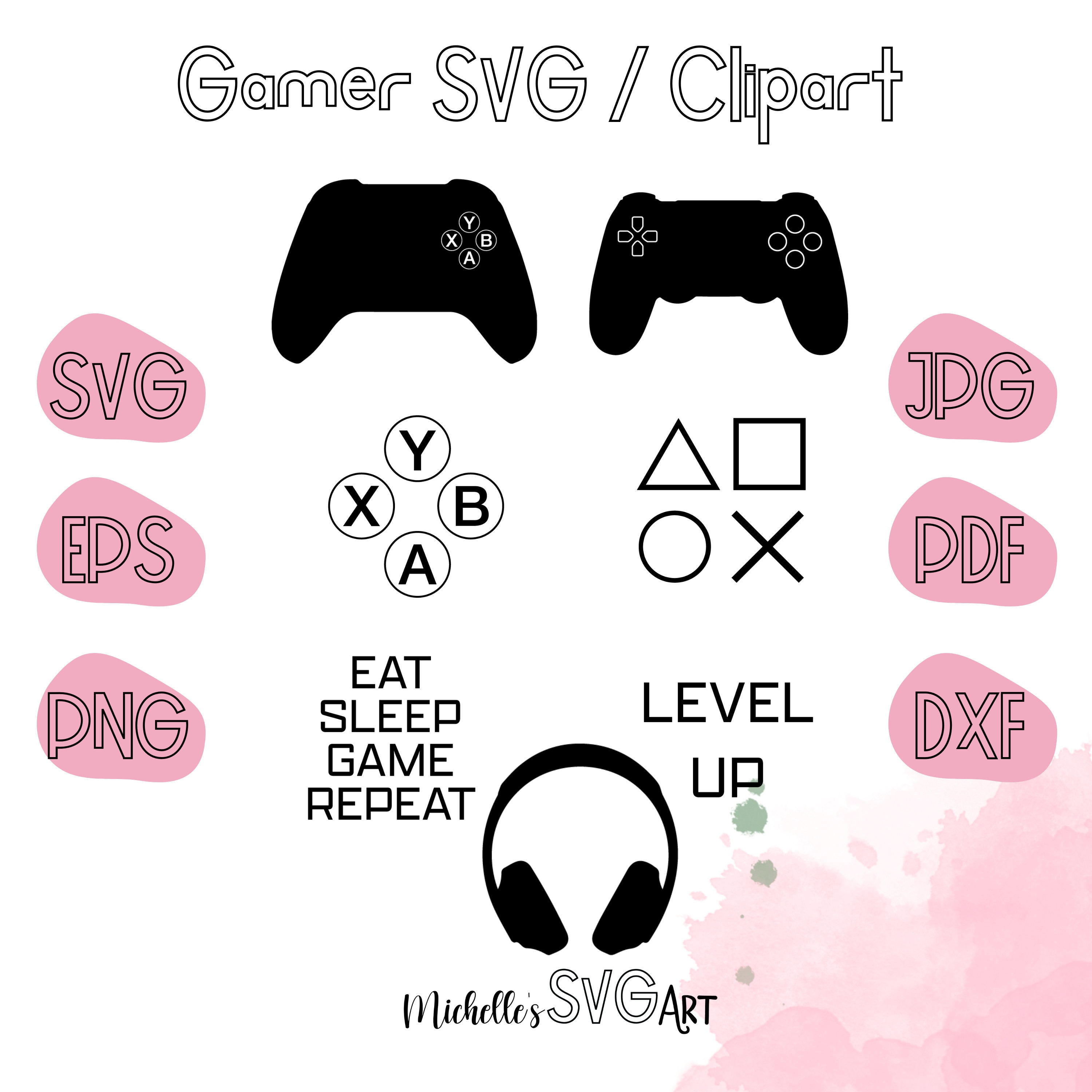 Video Game SVG Kids Gamers Room Level up Gamer Video - Etsy