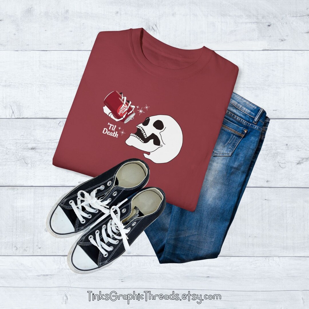 Dr Pepper Shirt Skeleton Til Death Soda Tee Halloween Humor T-shirt ...