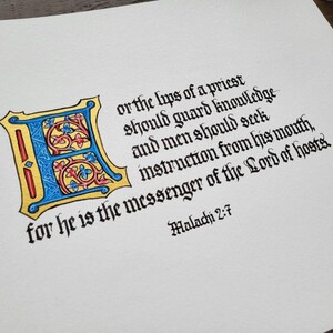 Custom Illuminated Manuscript, Medieval Illumination, Gothic ...