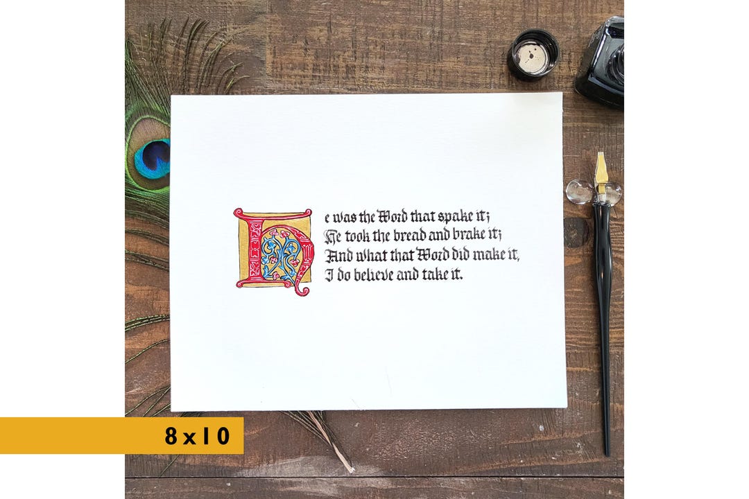Custom Illuminated Manuscript, Medieval Illumination, Gothic ...