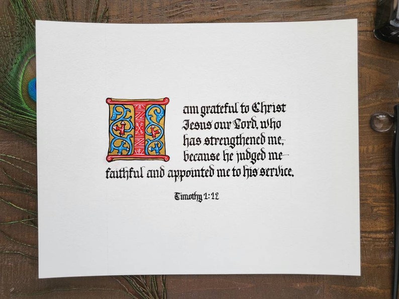 Custom Illuminated Manuscript, Medieval Illumination, Gothic ...