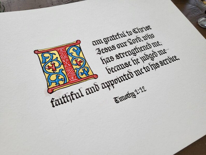 Custom Illuminated Manuscript, Medieval Illumination, Gothic ...