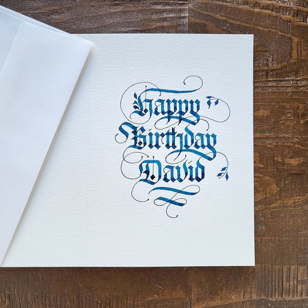 Handwritten Happy Birthday Card - Etsy