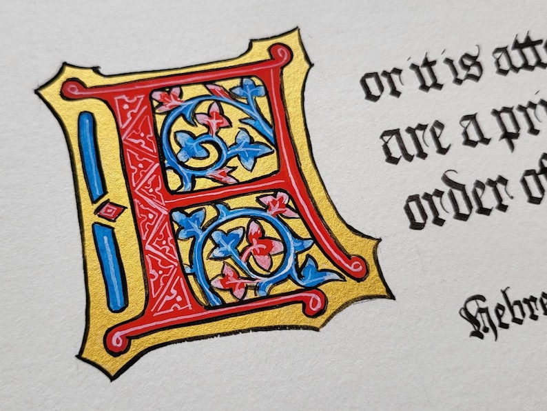 Custom Illuminated Manuscript Medieval Illumination Gothic - Etsy