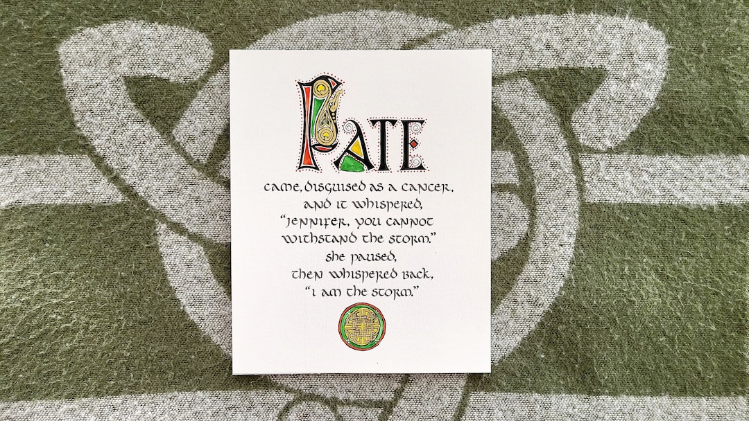 Custom Celtic Calligraphy Art, Handwritten Irish Gifts for Women ...