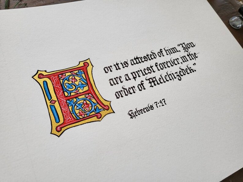 Custom Illuminated Manuscript Medieval Illumination Gothic - Etsy