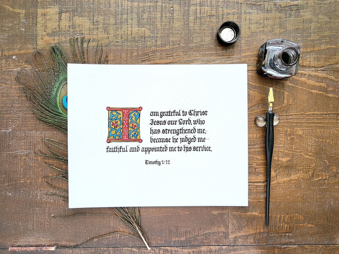 Custom Illuminated Manuscript, Medieval Illumination, Gothic ...