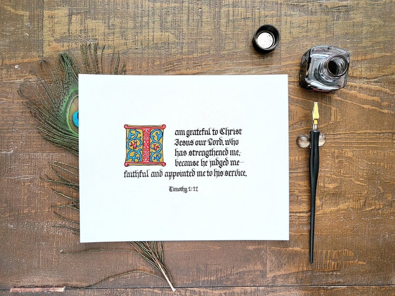 Custom Illuminated Manuscript, Medieval Illumination, Gothic ...