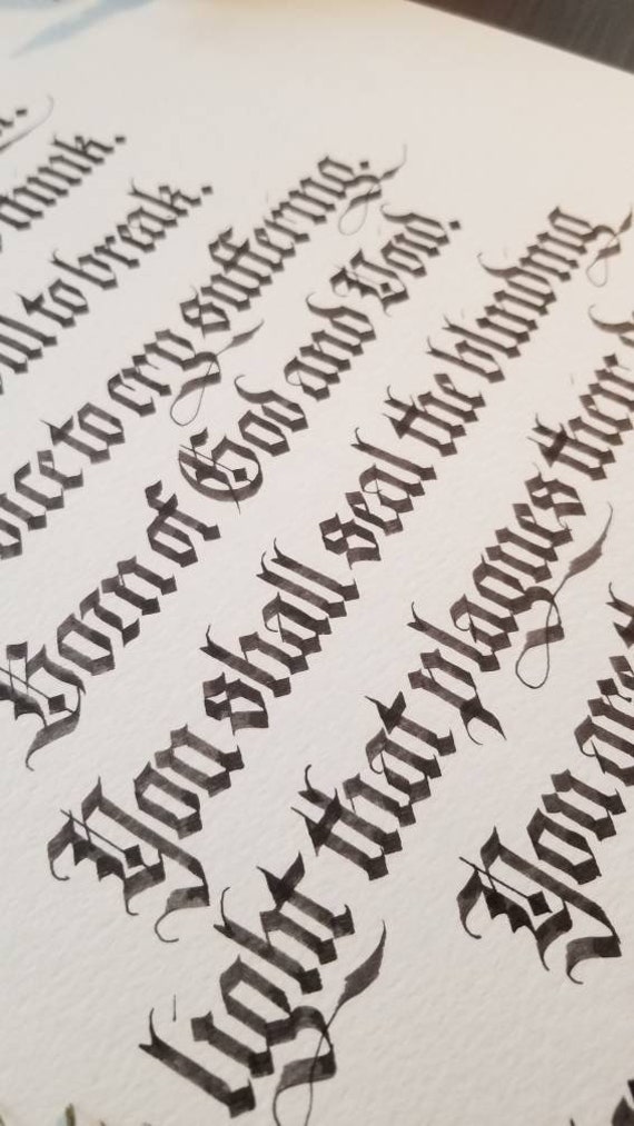 11x14 Custom Calligraphy Personalized Calligraphy Sign - Etsy