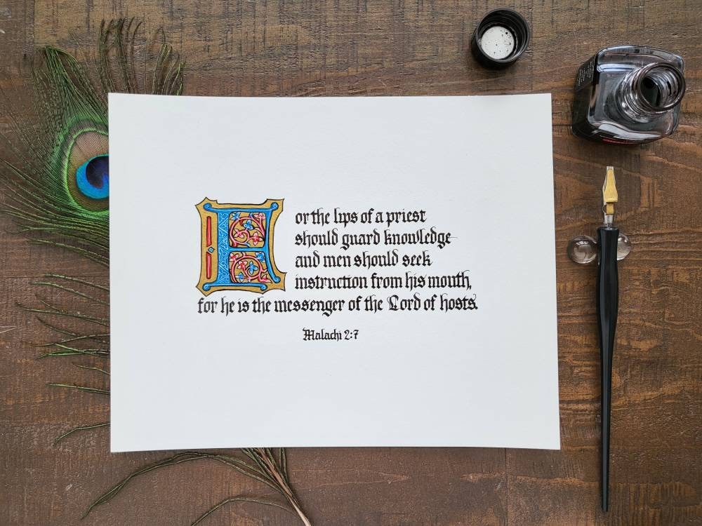 Custom Illuminated Manuscript, Medieval Illumination, Gothic ...