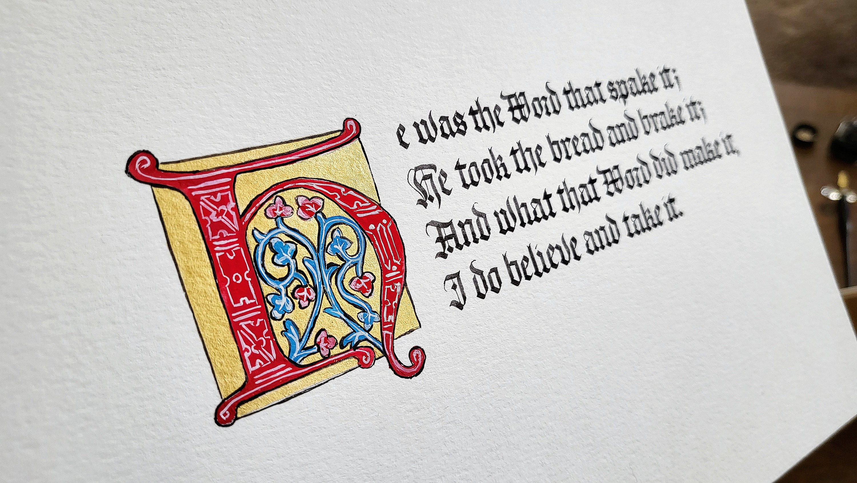 Custom Illuminated Manuscript, Medieval Illumination, Gothic ...