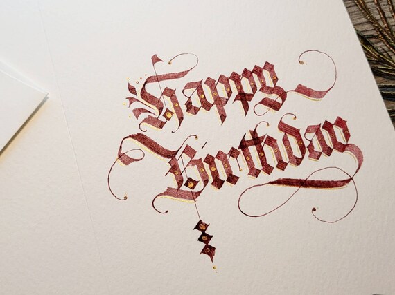 Calligraphy Happy Birthday