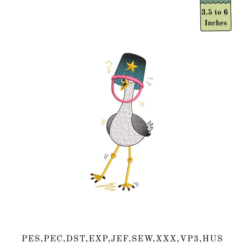 Funny Seagull Embroidery Designs Bundle, 9 Beach Cartoon Machine ...