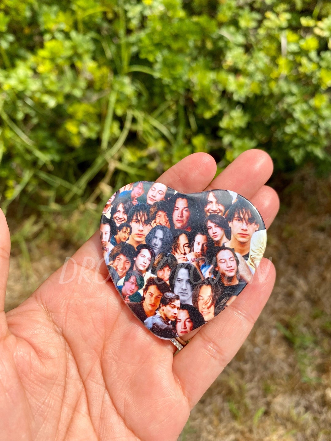 Keanu Heart Shaped Button - Etsy