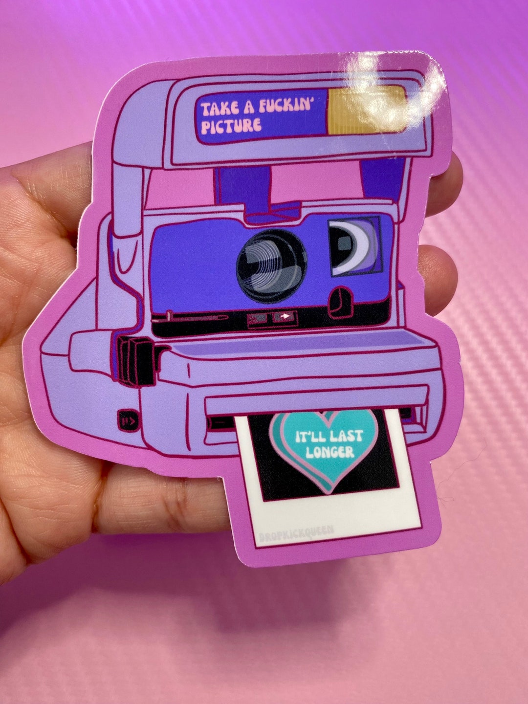 90s Polaroid Camera Sticker: Glossy Vinyl Laptop Decal - Etsy